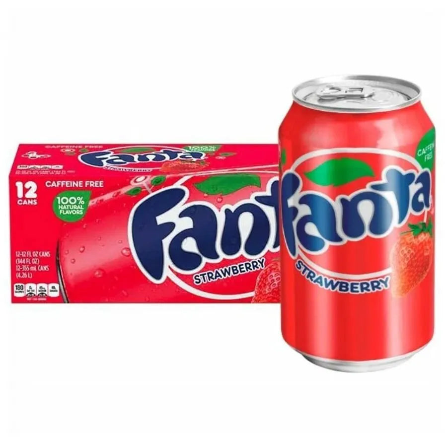 Fanta Strawberry 12 FL OZ (355 ML)-USA 12 PC Pack– Soda-uae