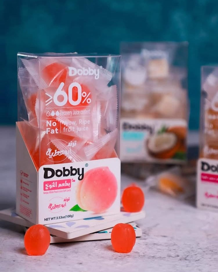 Dobby Konjac White Peach Juice Soft Candy Gummy – CHINA Pack 24 x 110g ...