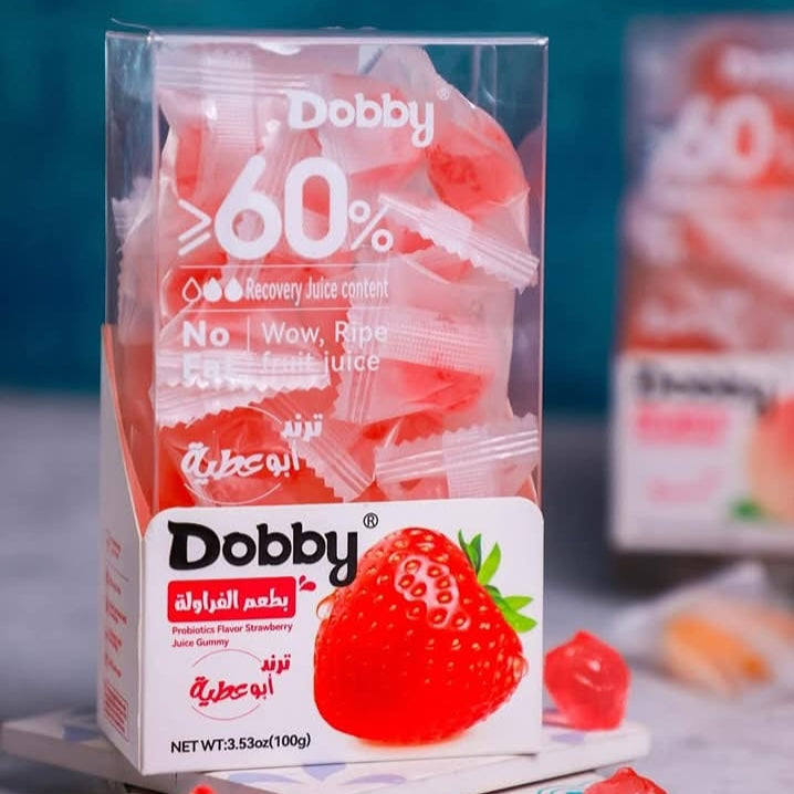 Dobby Probiotic Flavor Strawberry Juice Gummy – CHINA Pack 24 x 110g ...