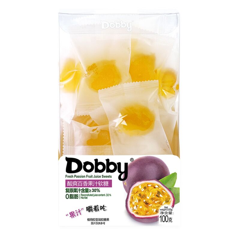 Dobby Sour Passion Juice Gummy – CHINA Pack 24 x 110g– Soda-uae