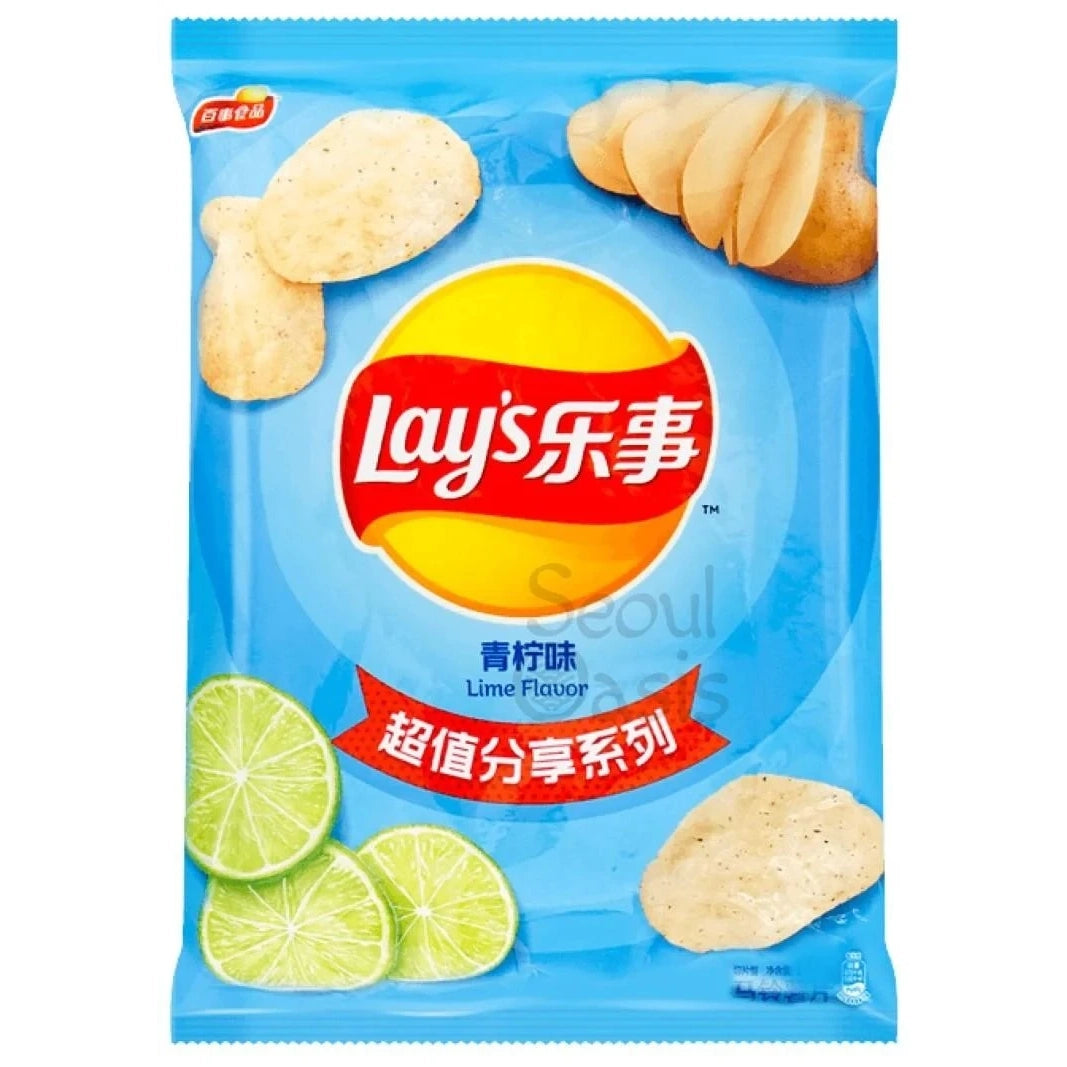 Lay's Lime flavor – CHINA 22 x 65g– Soda-uae