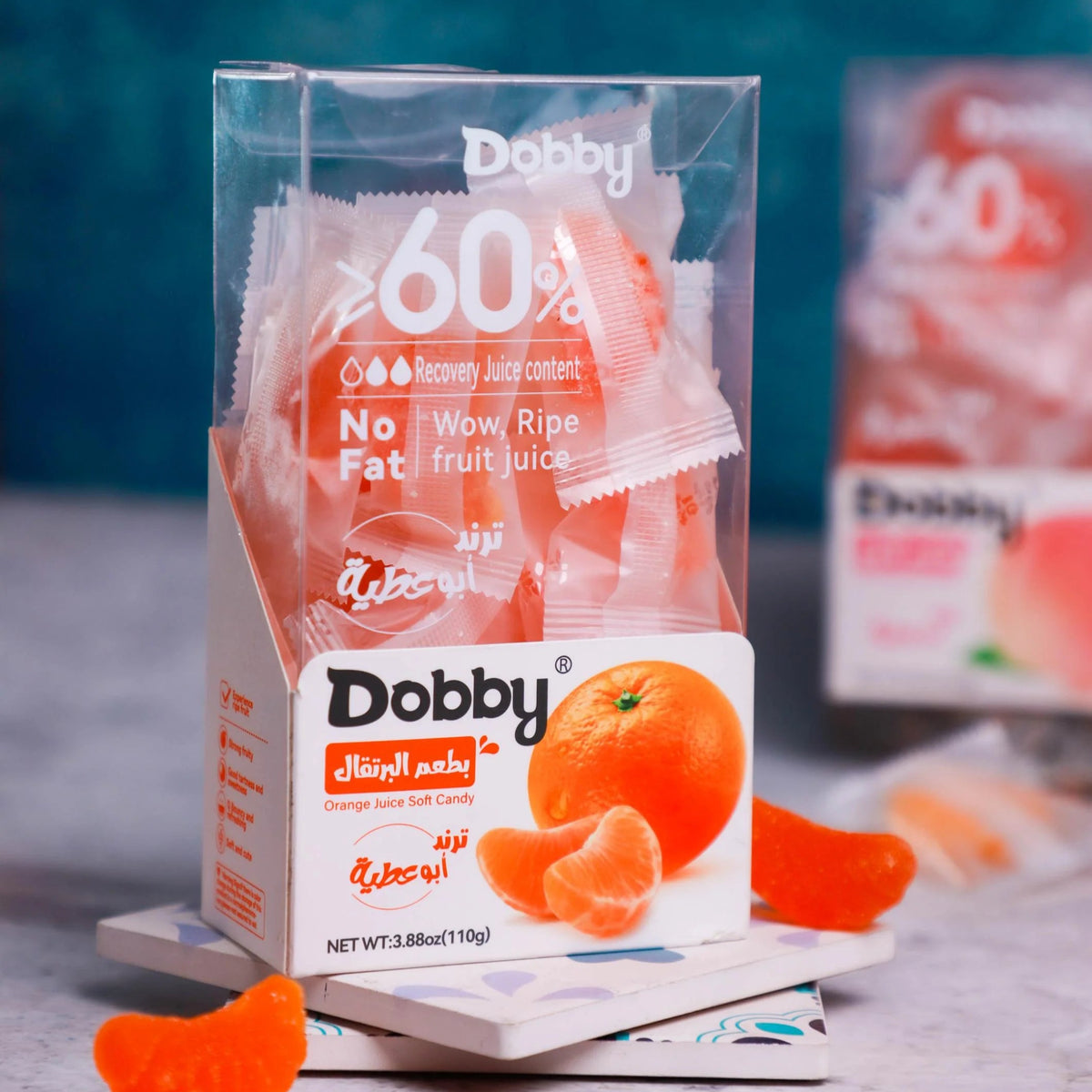 Dobby Orange Juice Gummy – CHINA Pack 24 x 110g– Soda-uae